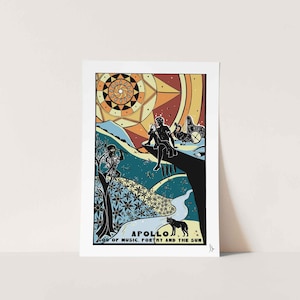 Apollo, the God of Music, Poetry, and the Sun, Greek Mythology Print ...