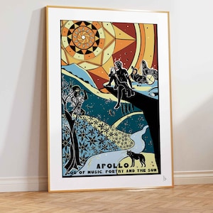 Apollo, the God of Music, Poetry, and the Sun, Greek Mythology Print ...