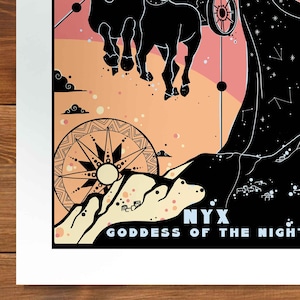 Nyx Goddess of Night Print: Greek Mythology Wall Art (A4, A3, A2) - Etsy