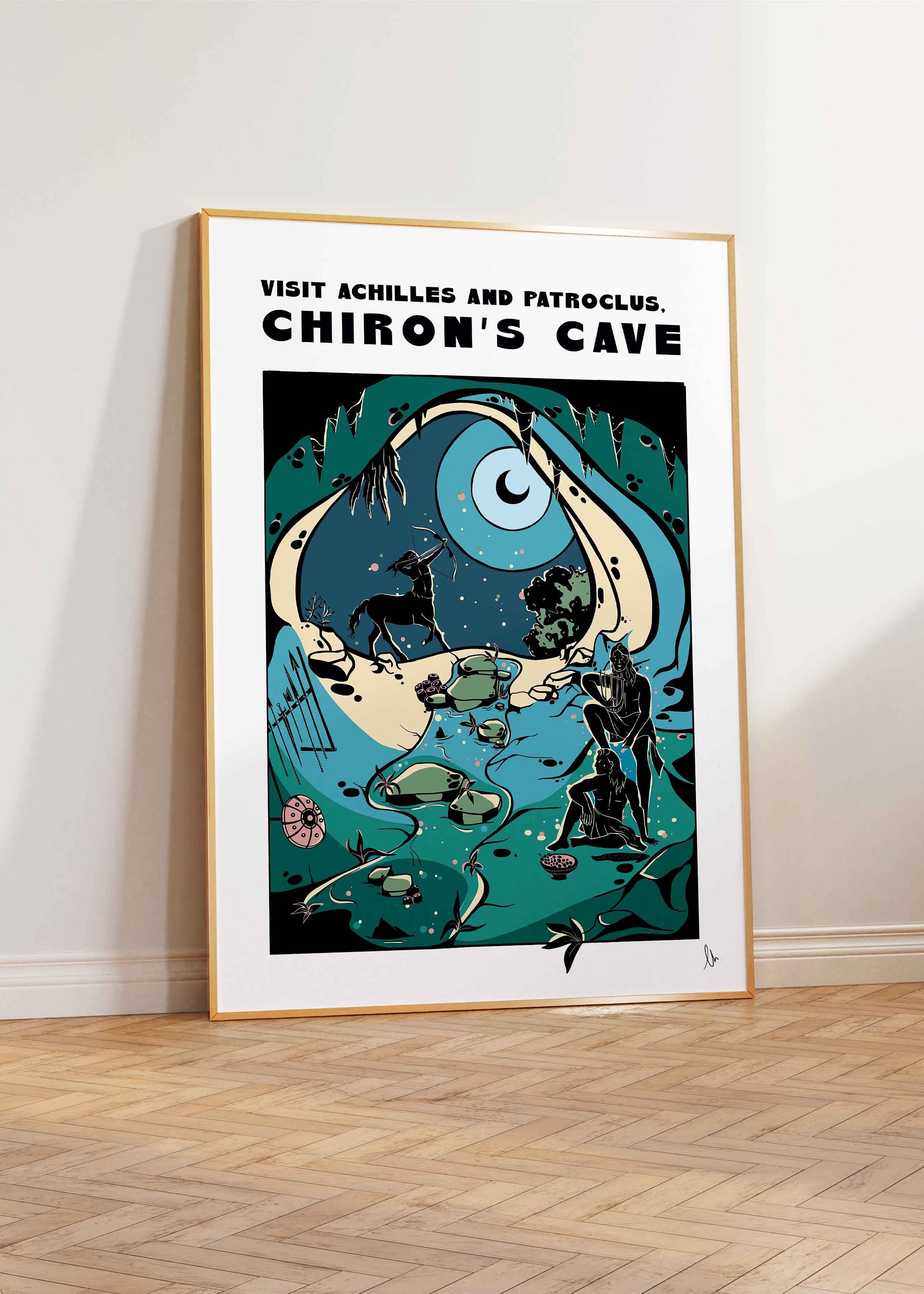 Achilles and Patroclus Chiron's Cave Print Greek - Etsy UK