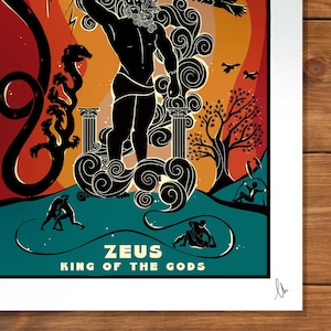 Zeus, King of the Gods: Greek Mythology Print, Gods and Goddess Wall ...