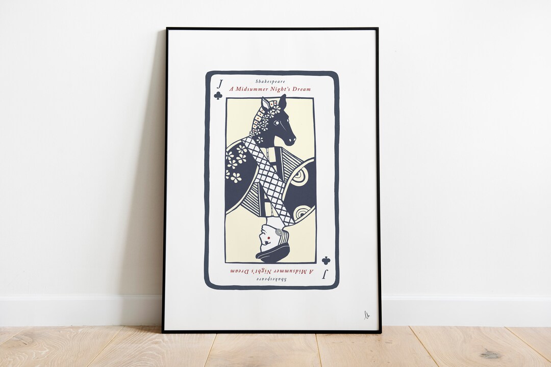 A Midsummer Night's Dream, Shakespeare: Playing Card Wall Art ...