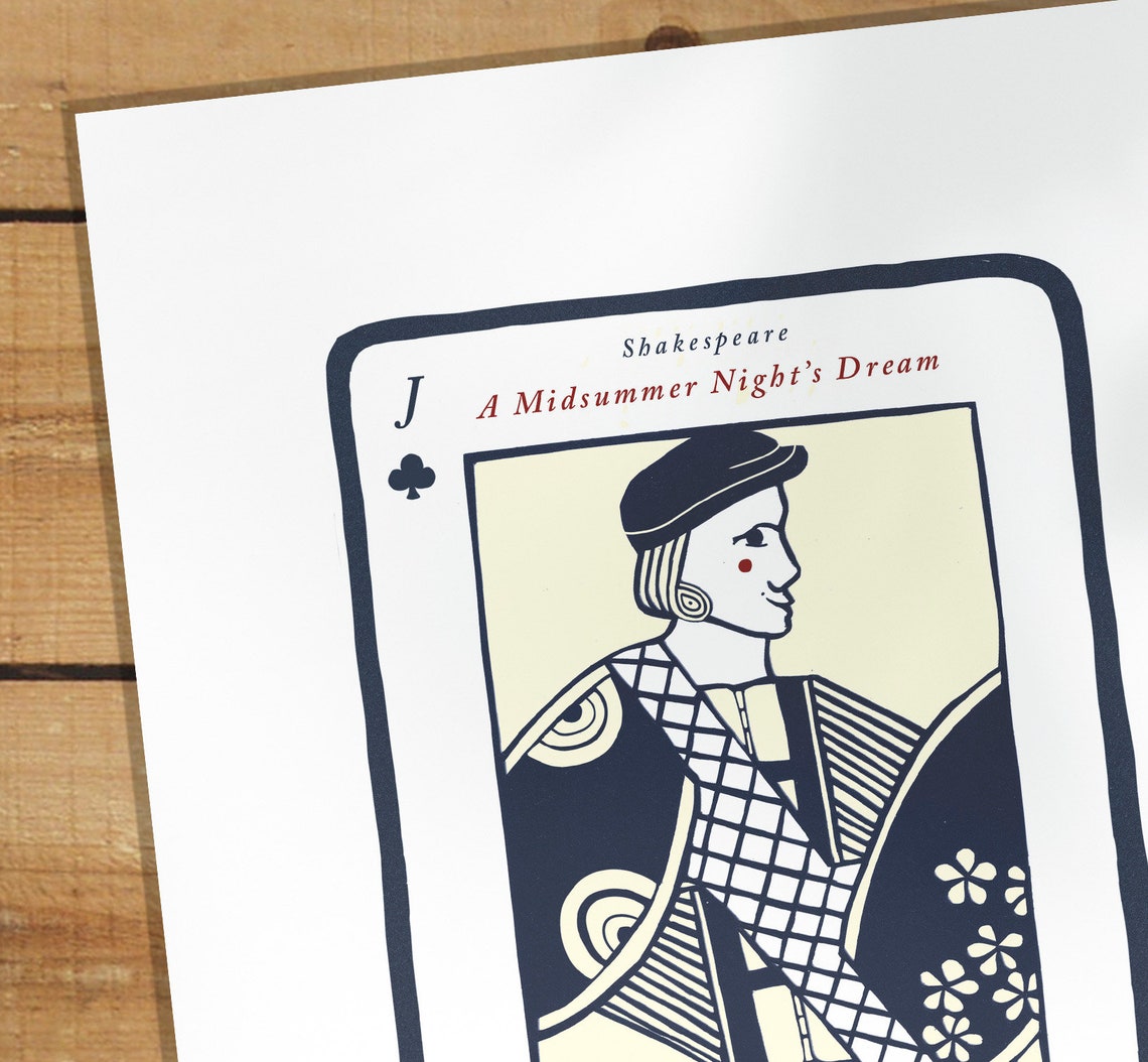 A Midsummer Night's Dream Shakespeare: Playing Card Wall | Etsy UK