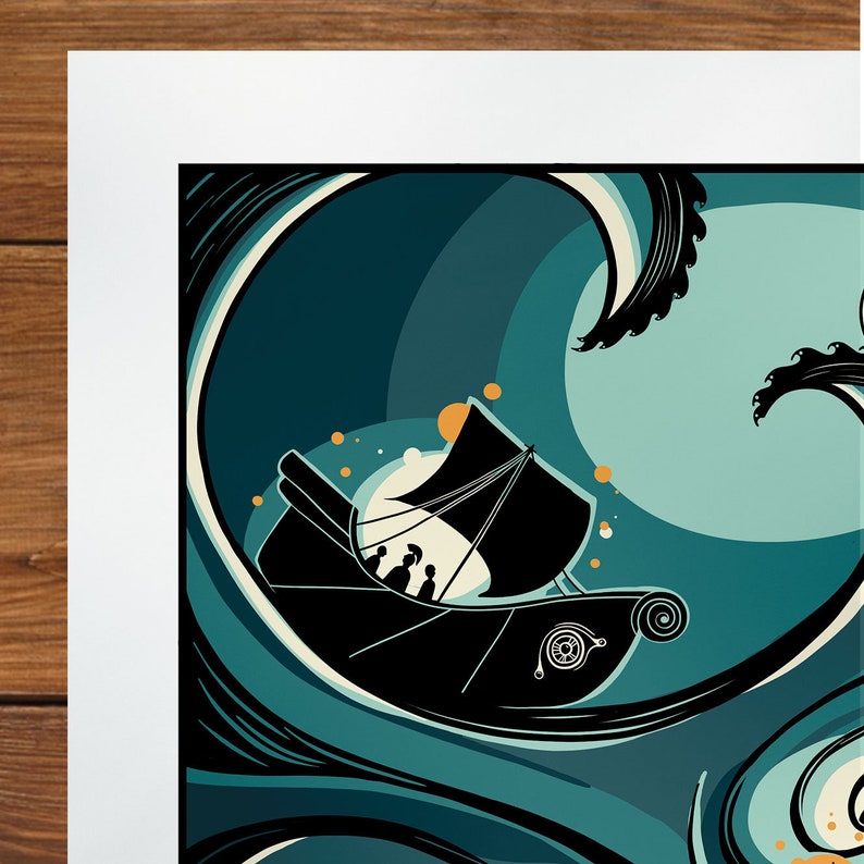Poseidon Art Print: Greek Mythology Wall Decor (A4, A3, A2) - Etsy