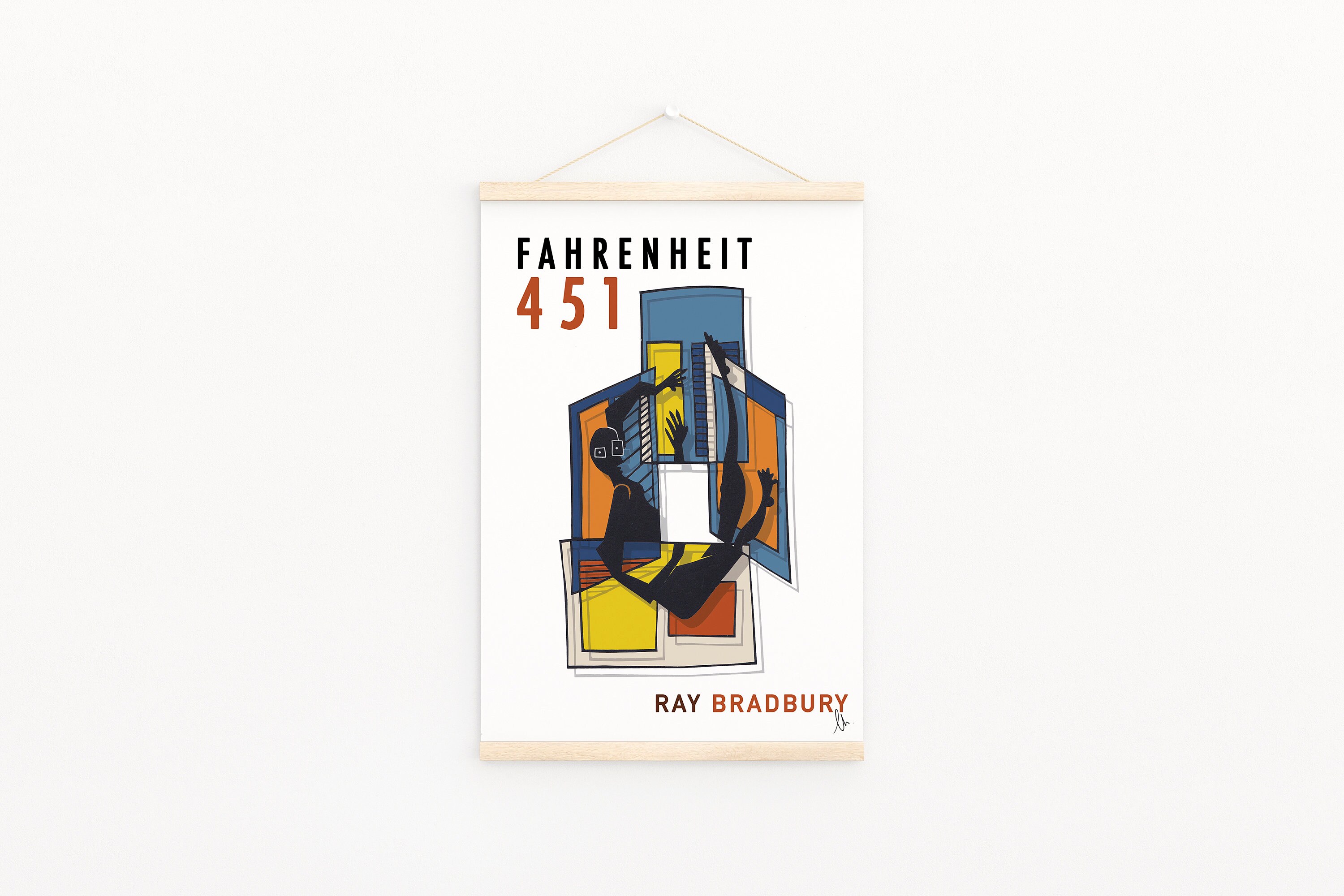Fahrenheit 451 Cover Art Ray Bradbury Digital Print Classic | Etsy