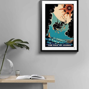 The Fall of Icarus: Ancient Greek Mythology Wall Art (A4, A3, A2) - Etsy