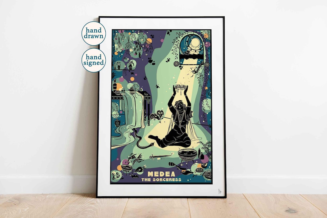Medea the Sorceress Art Print: Greek Mythology Wall Decor (A4, A3, A2 ...