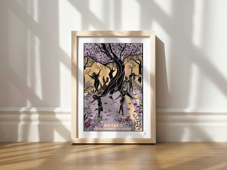 Forest Nymphs Dryads: Greek Mythology Print Oak Tree Nymphs - Etsy