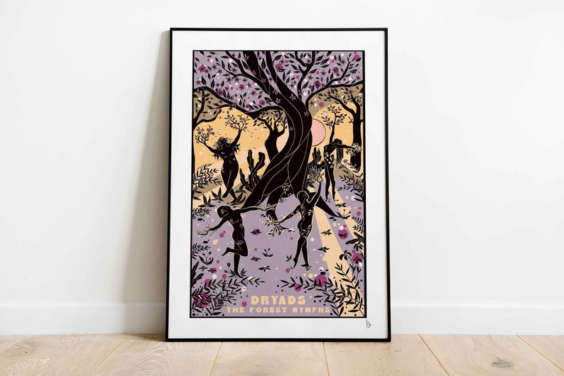 Forest Nymphs Dryads: Greek Mythology Print Oak Tree Nymphs - Etsy