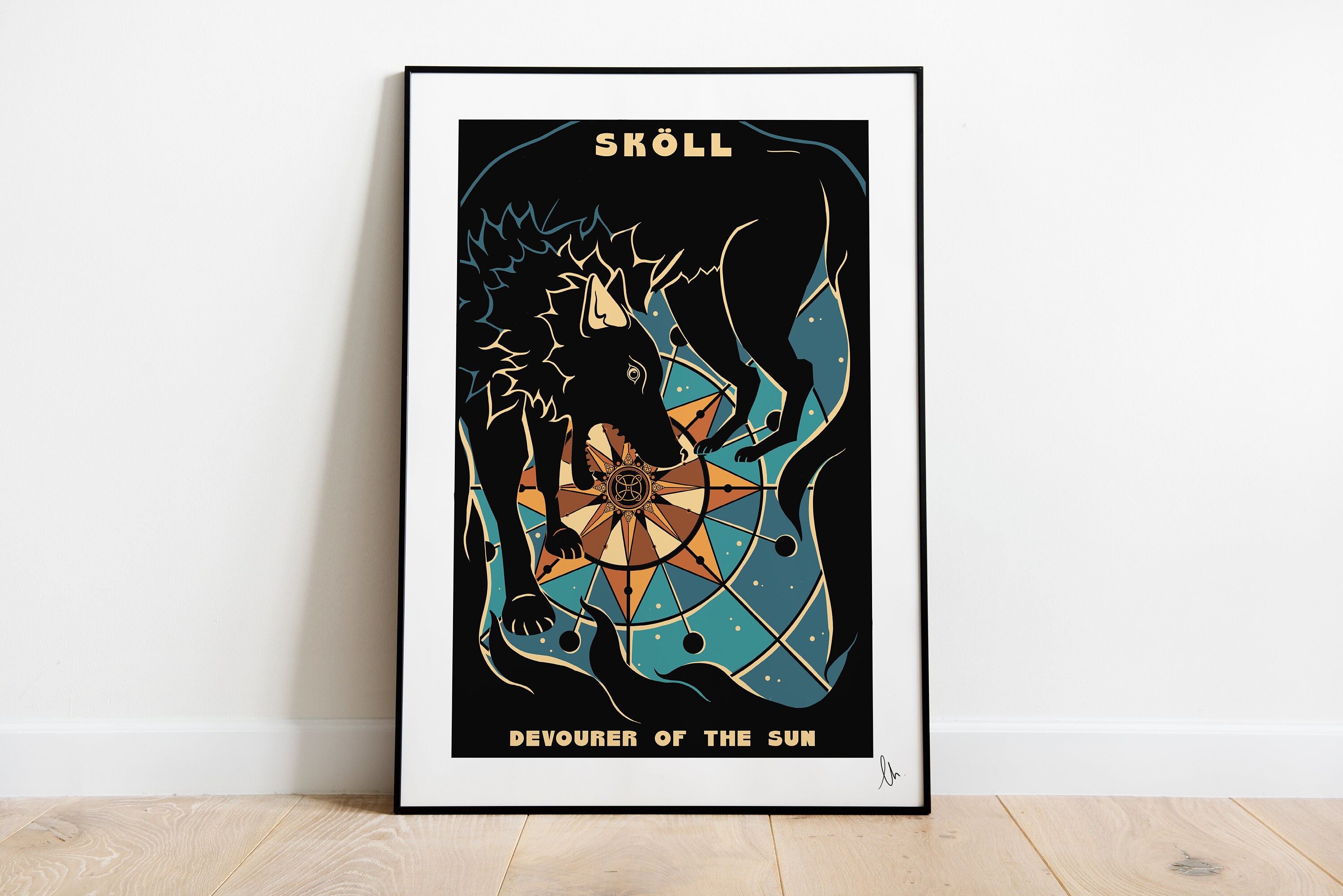 Sköll Devourer of the Sun Norse Mythology Print Skoll and - Etsy UK