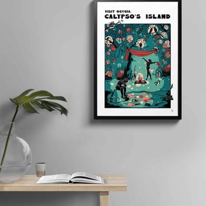 Visit Calypso's Island: Ogygia Print, Greek Mythology Travel Poster (A4 ...