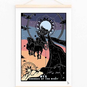 Nyx Goddess of Night Print: Greek Mythology Wall Art (A4, A3, A2) - Etsy