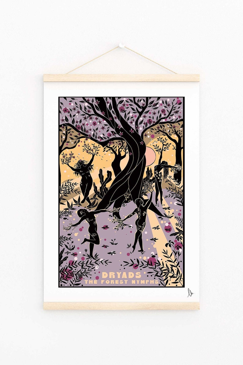 Forest Nymphs Dryads: Greek Mythology Print Oak Tree Nymphs - Etsy