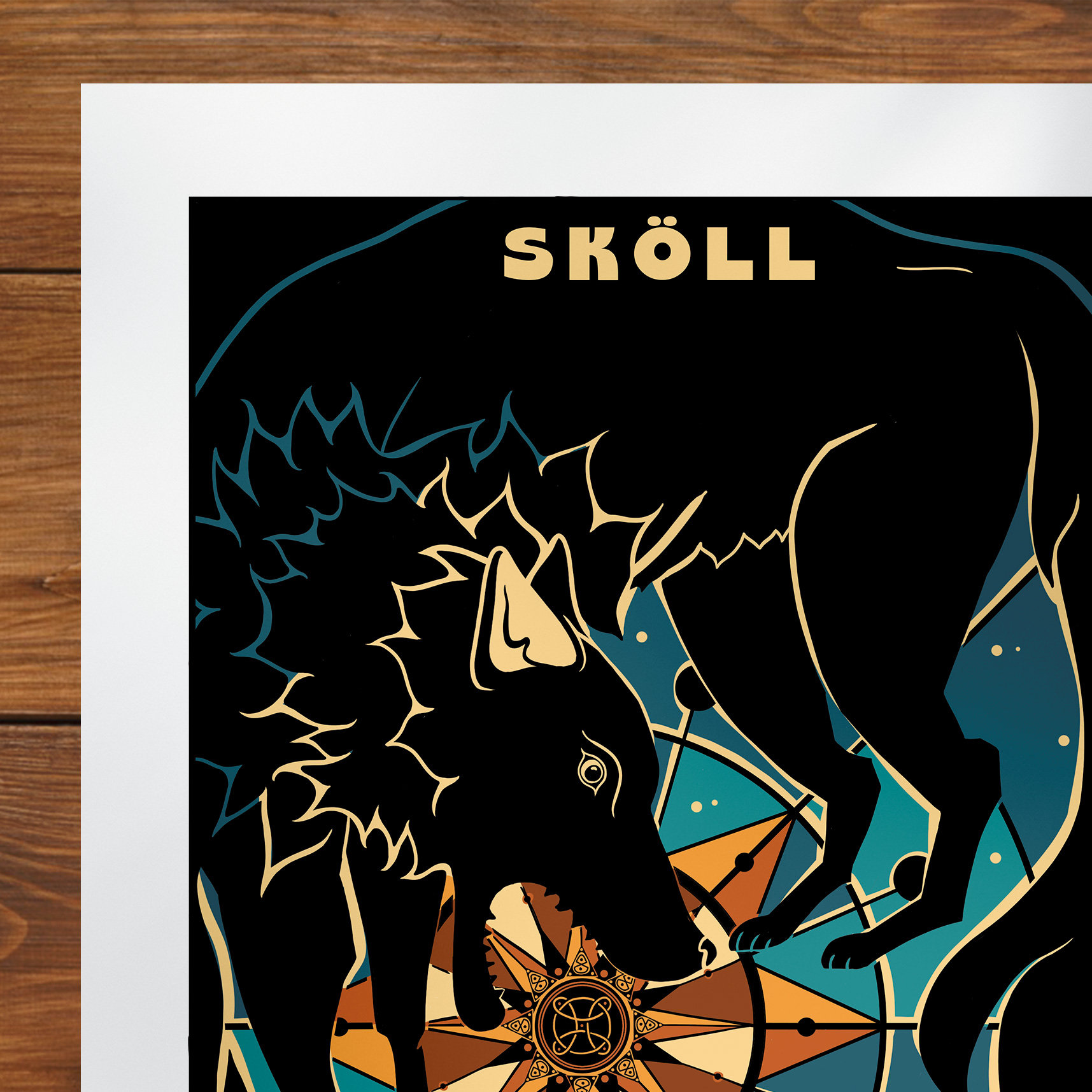 Sköll Devourer of the Sun Norse Mythology Print Skoll and - Etsy UK