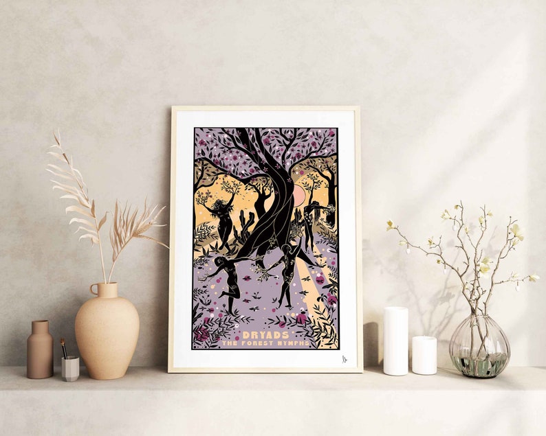 Forest Nymphs Dryads: Greek Mythology Print Oak Tree Nymphs - Etsy