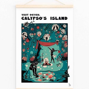 Visit Calypso's Island: Ogygia Print, Greek Mythology Travel Poster (A4 ...
