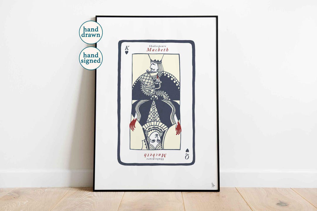 Macbeth Playing Card Print: Shakespeare Literature Poster (A4, A3) - Etsy