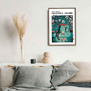 Visit Calypso's Island: Ogygia Print, Greek Mythology Travel Poster (A4 ...