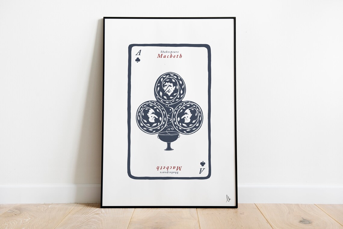 Macbeth Playing Card Print Shakespeare Inspired Poster the - Etsy UK