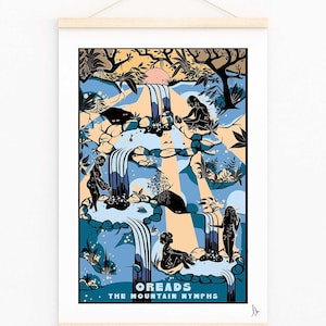 Mountain Nymphs, Oreads: Greek Mythology Print, Gods and Goddess Wall ...