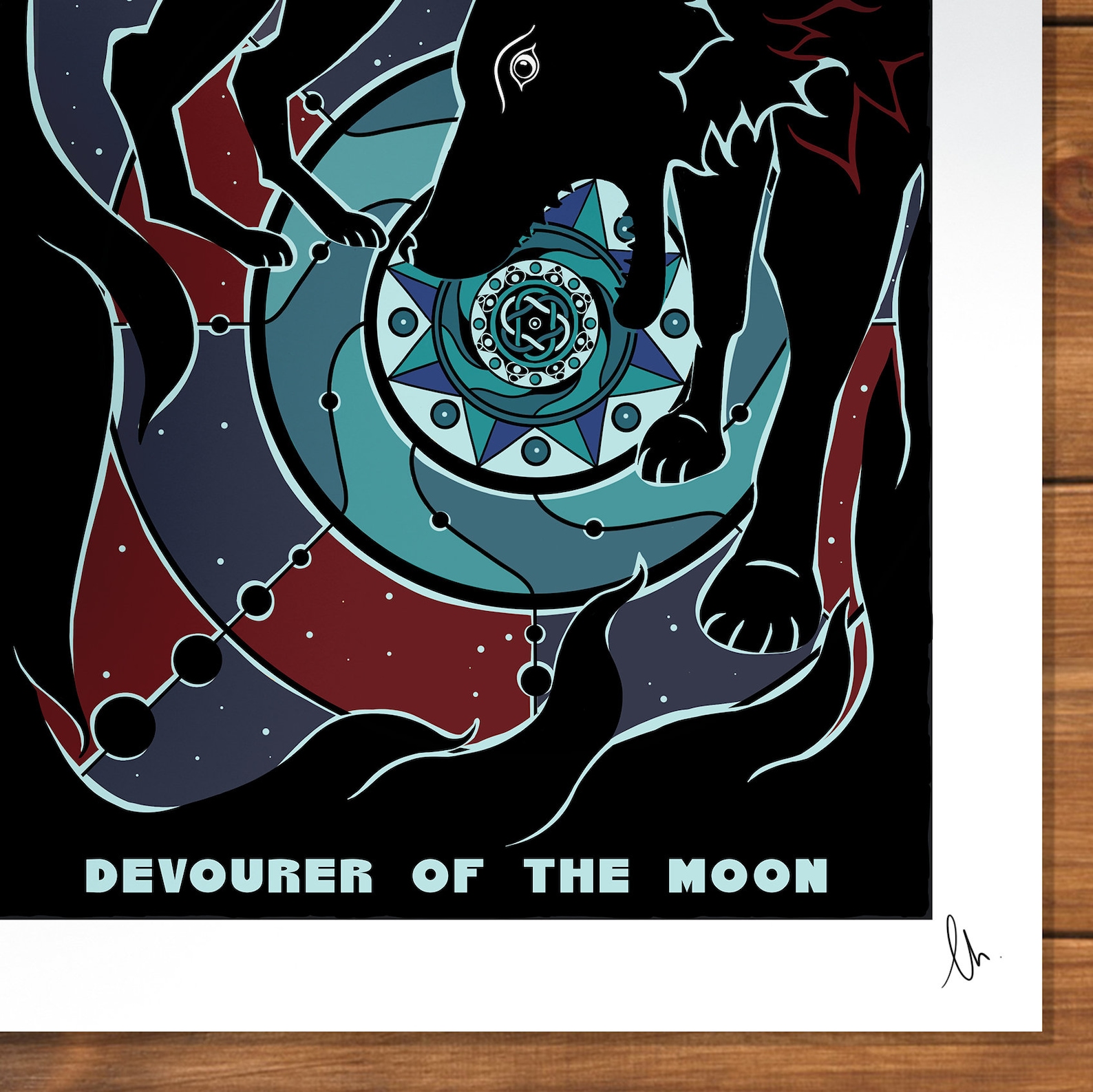 Hati Devourer of the Moon Wolf Norse Mythology Print Sun - Etsy UK