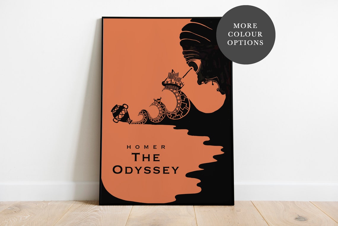 The Odyssey Homer: Graphic Classic Literature Inspired Print | Etsy