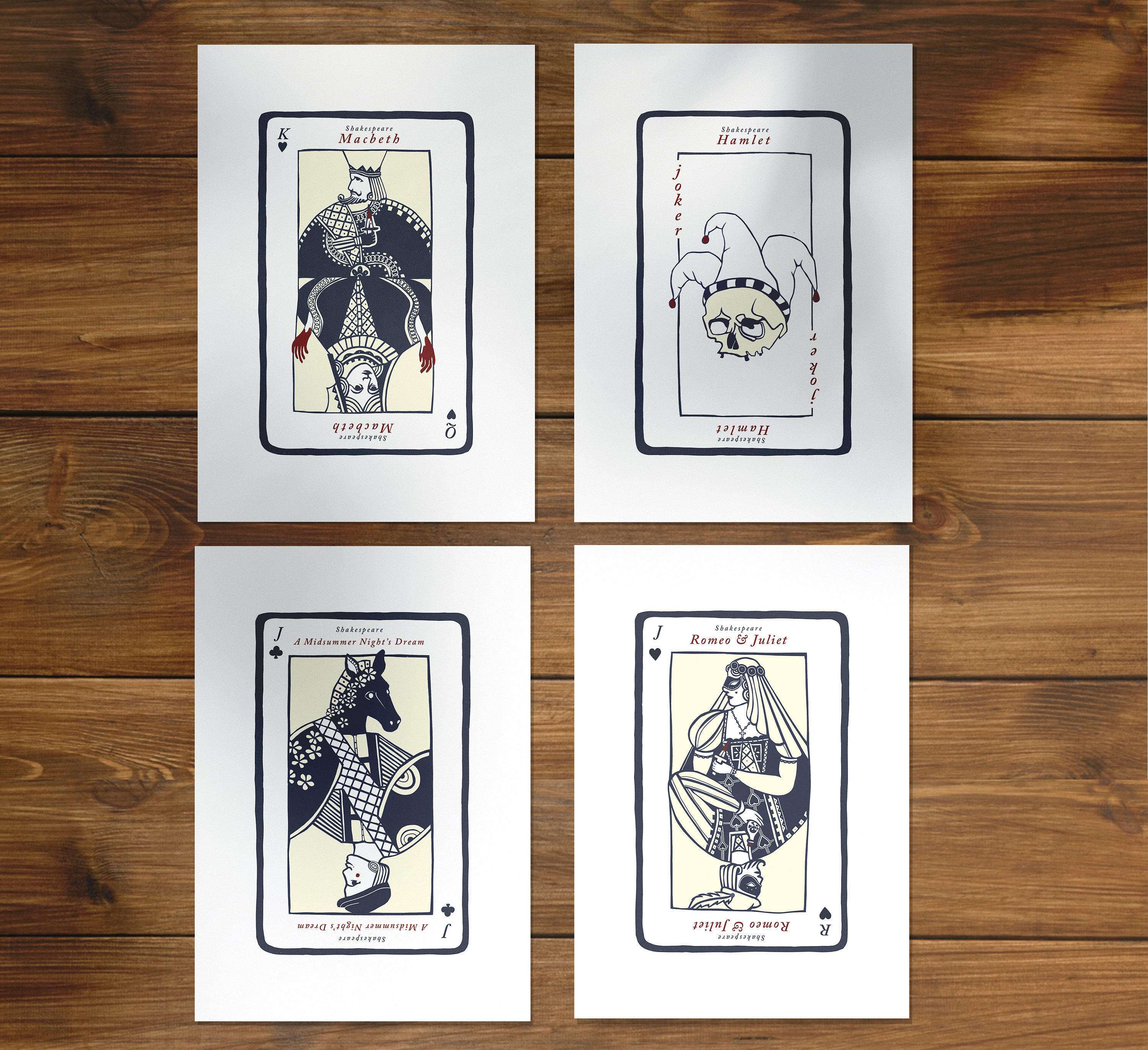 Macbeth Playing Card Print Shakespeare Inspired Poster the - Etsy UK