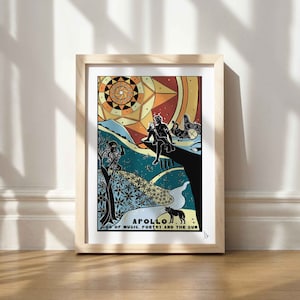Apollo, the God of Music, Poetry, and the Sun, Greek Mythology Print ...