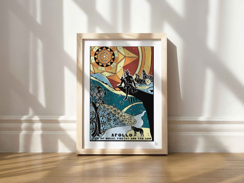 Apollo Print: Greek Mythology Wall Art (A4, A3, A2) - Etsy