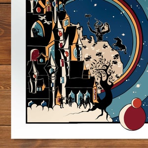 The Realm of Asgard, Norse Mythology Inspired Travel Poster, Norse God ...