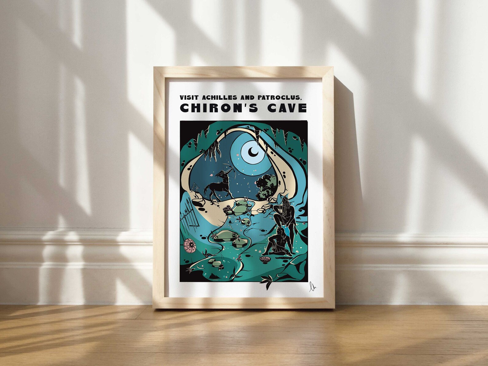 Achilles and Patroclus Chiron's Cave Print Greek - Etsy UK