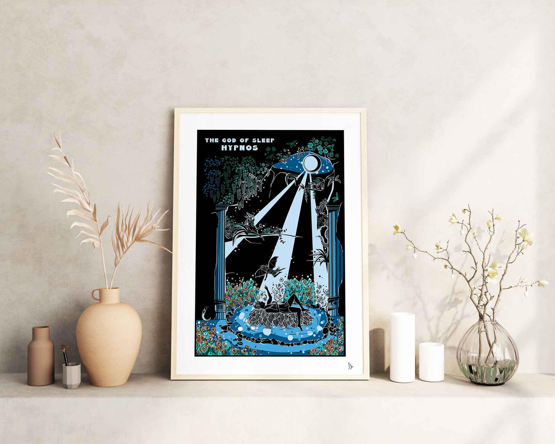 Hypnos the God of Sleep: Greek Mythology Wall Art Print (A4, A3) - Etsy