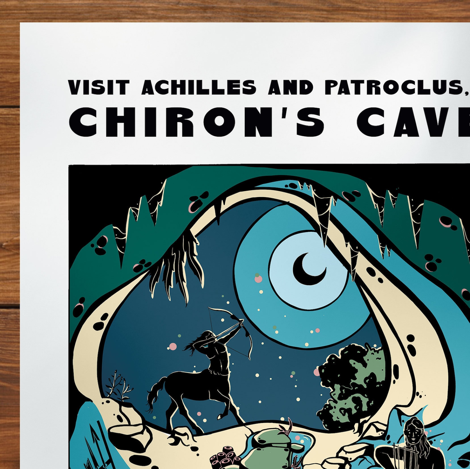 Achilles and Patroclus Chiron's Cave Print Greek - Etsy UK