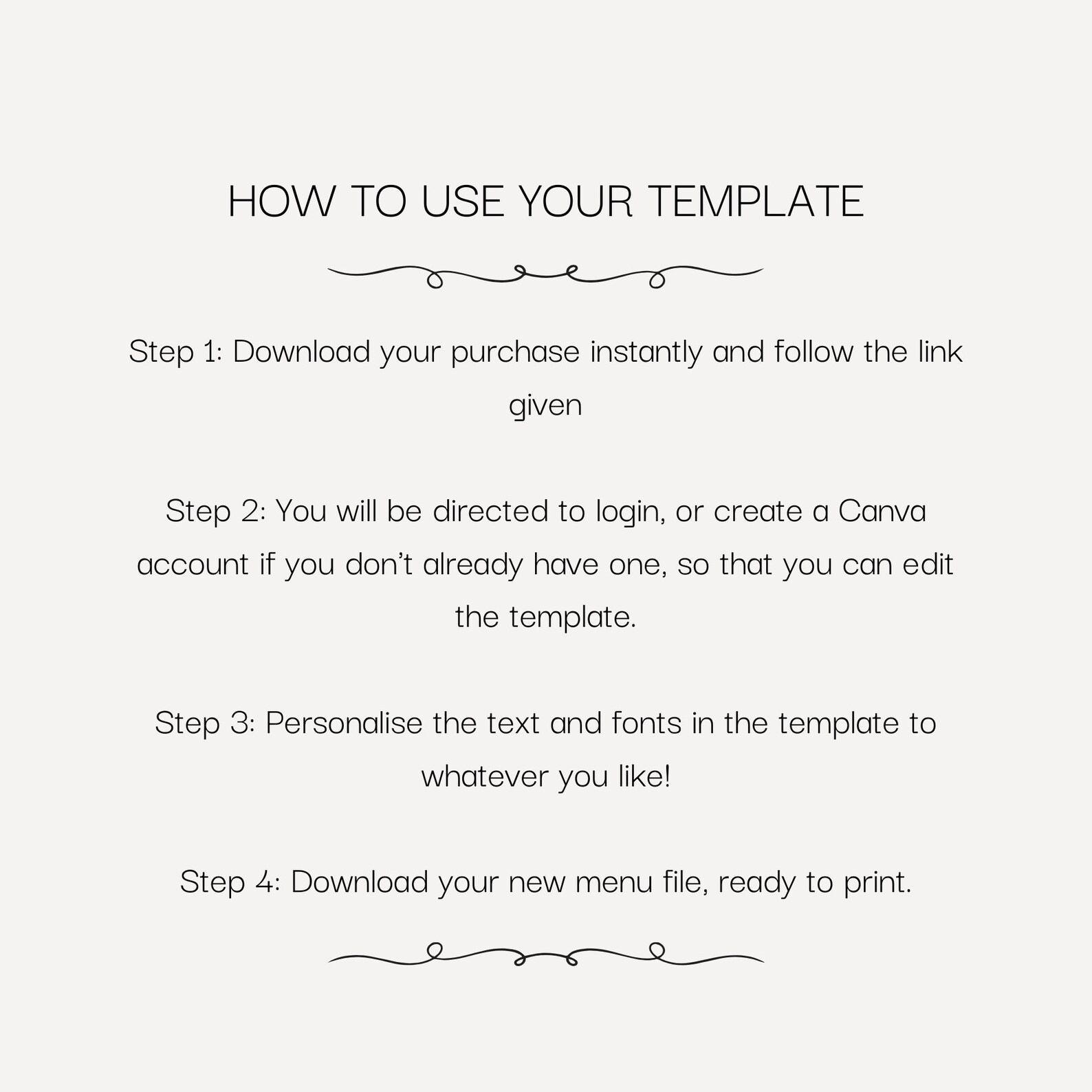 Vintage Red Wavy Border Editable Canva Dinner Party Event Menu / Place ...