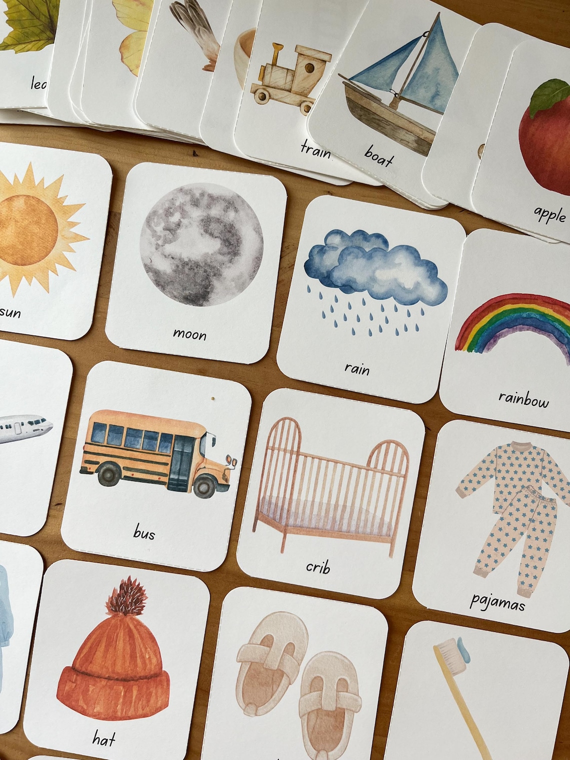 Baby's First Words, 60 Vocabulary Flash Cards Printable, Educational ...