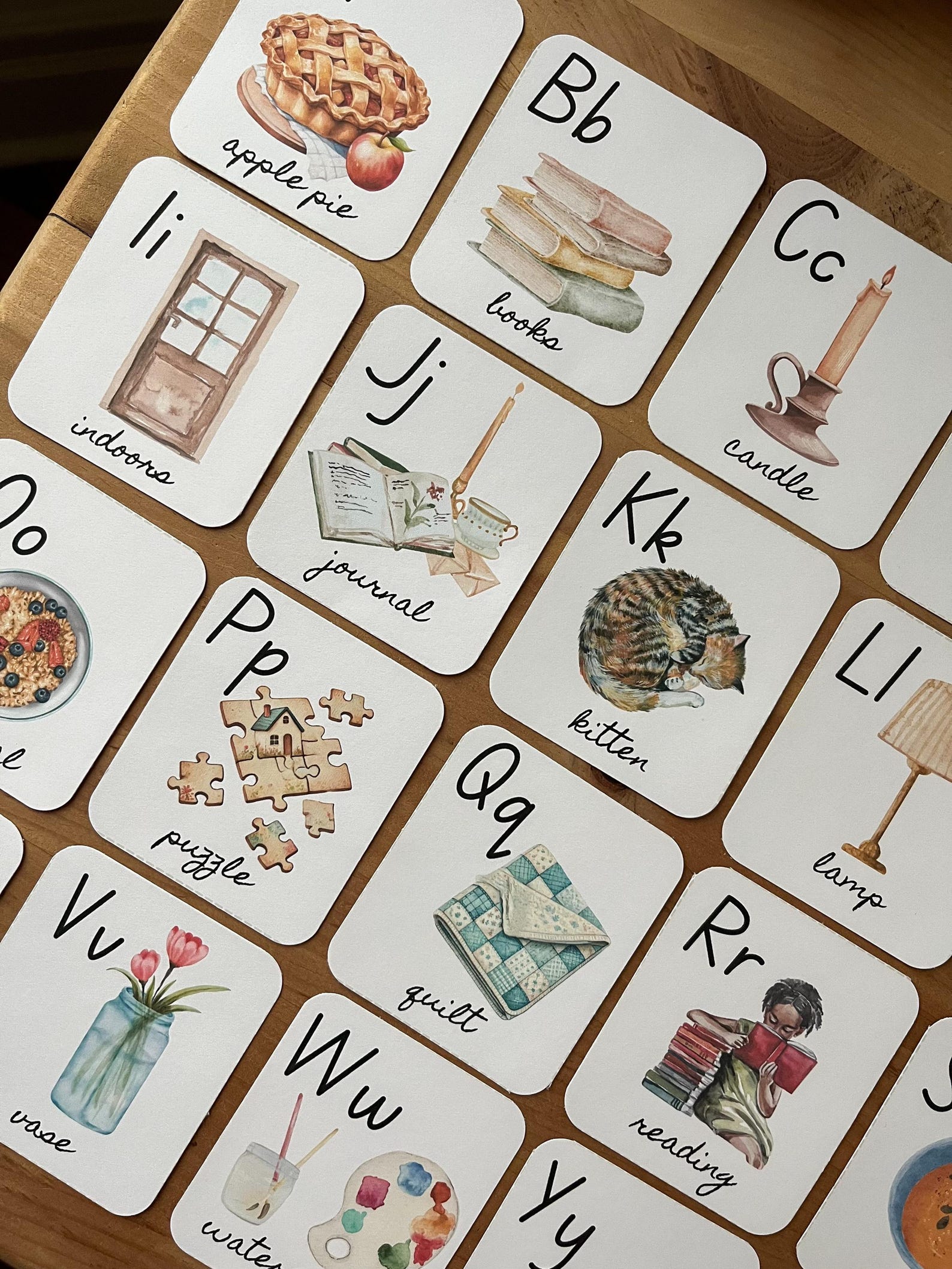 The Cozy Alphabet, Printable Cards for Kids, Cozy Cottage Alphabet ...