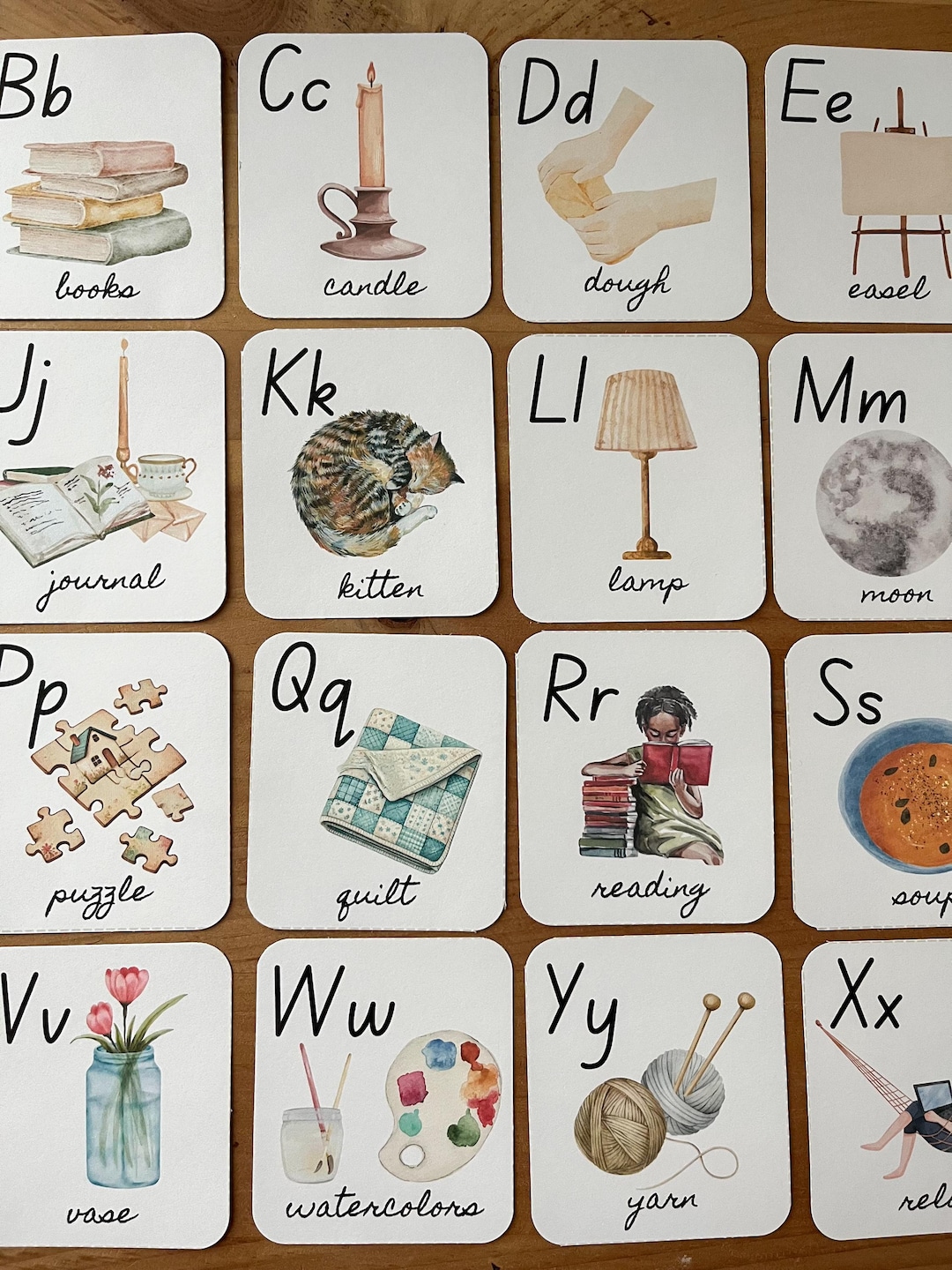 The Cozy Alphabet, Printable Cards for Kids, Cozy Cottage Alphabet ...