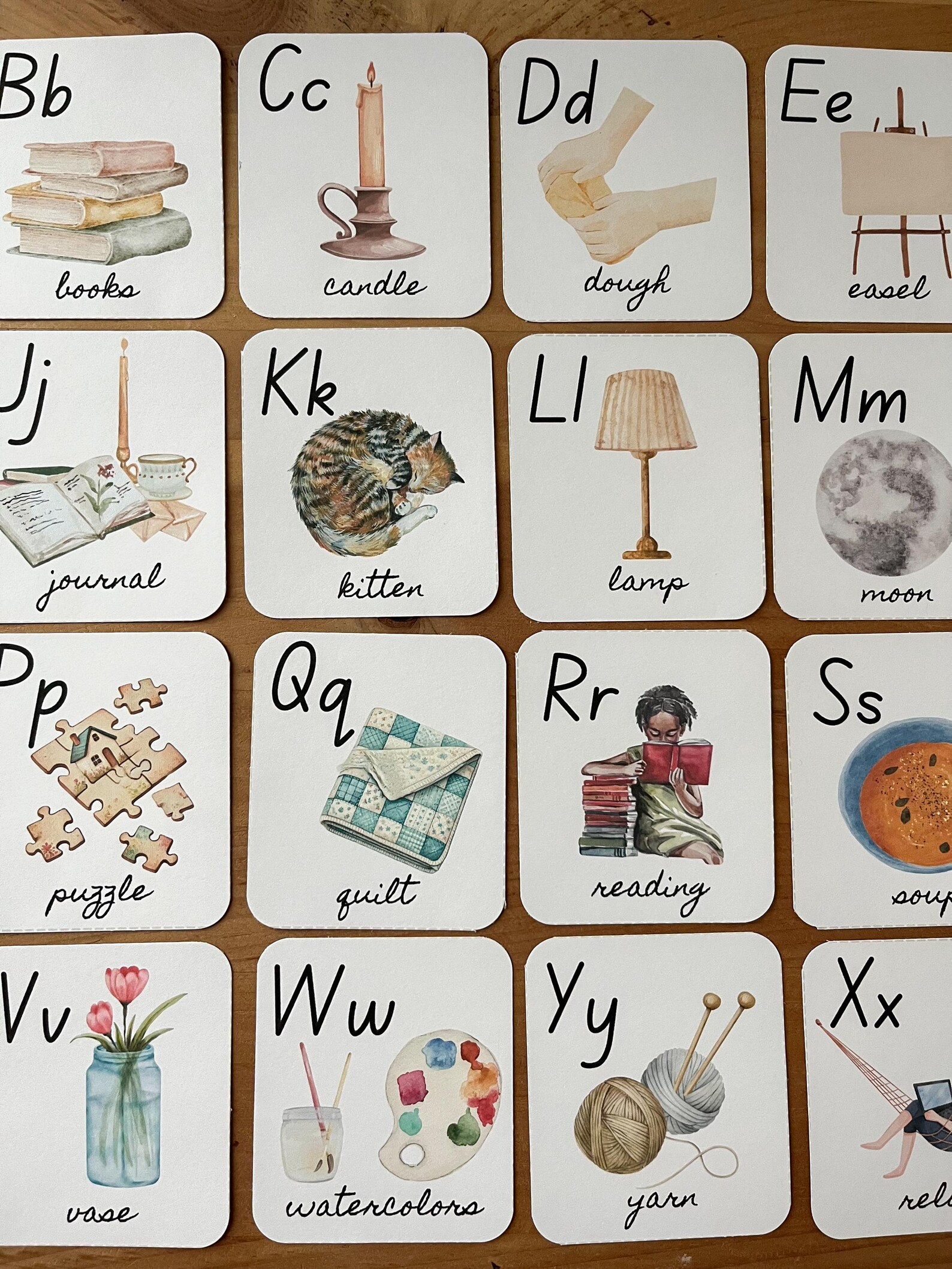 The Cozy Alphabet, Printable Cards for Kids, Cozy Cottage Alphabet ...