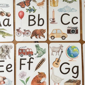 Large Alphabet Flash Cards Printable, Letter Recognition, Digital ...