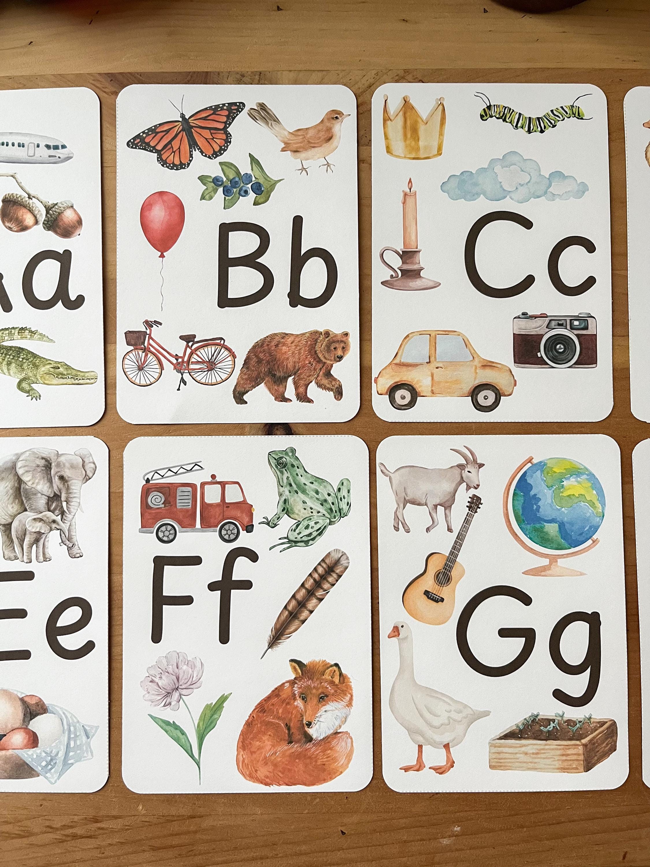 Large Alphabet Flash Cards Printable, Letter Recognition, Digital ...