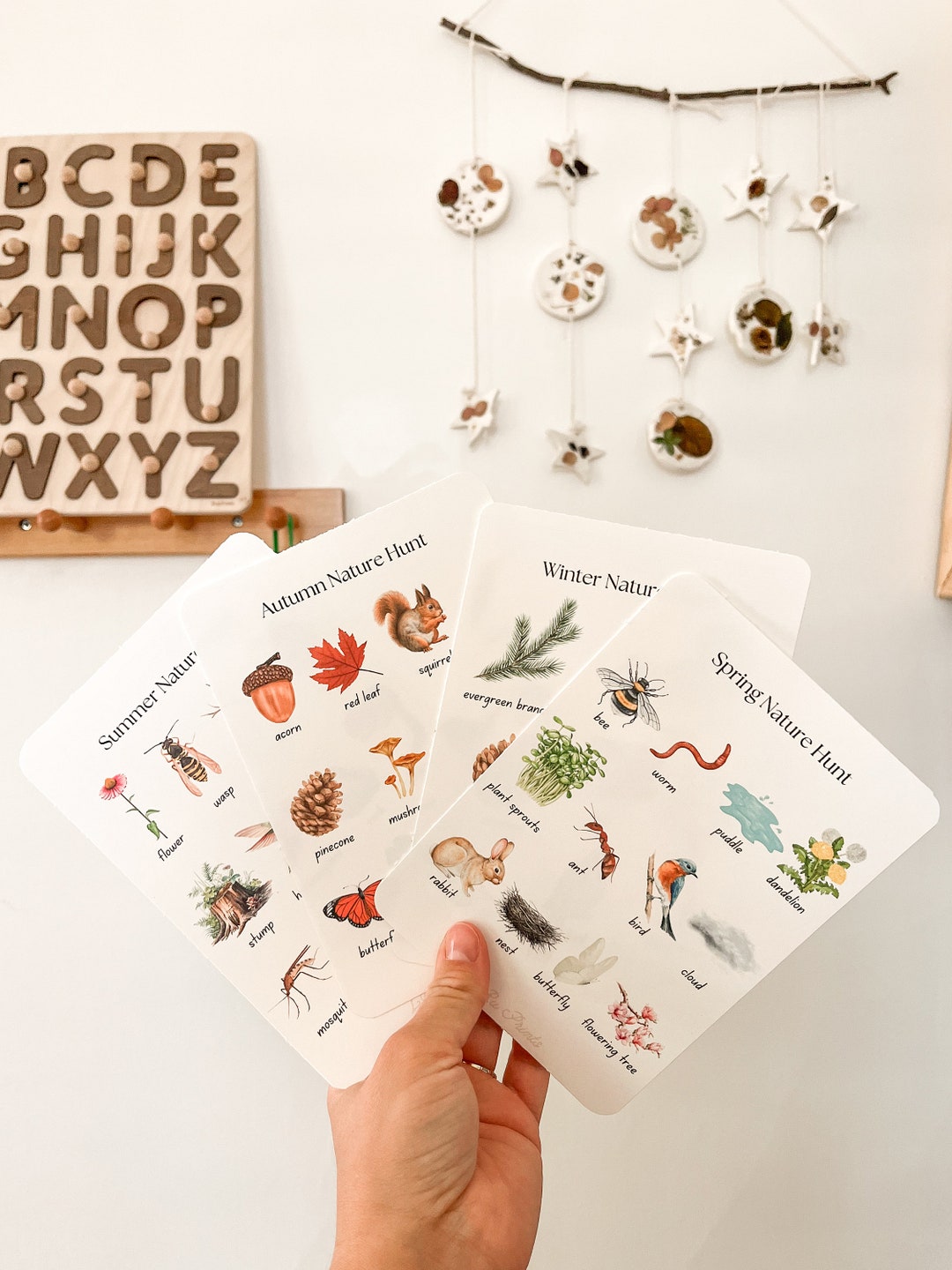 Seasonal Nature Scavenger Hunt Printable Bundle, Toddler Outdoor ...