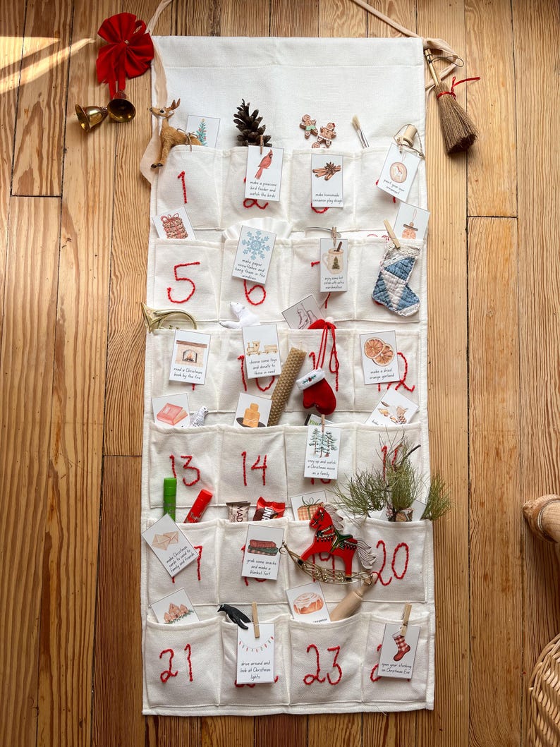 Colorful Printable Christmas Advent Calendar Activity Cards | Holiday ...