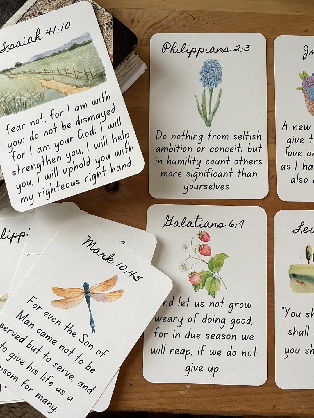 Large Size Bible Scripture Memory Card Printable, Digital Download for ...