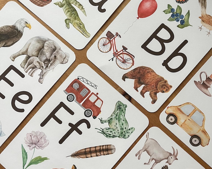 ABC Flash Cards - Etsy