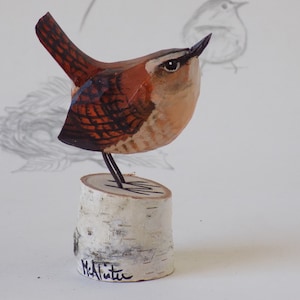 Wren Woodcarving - Etsy