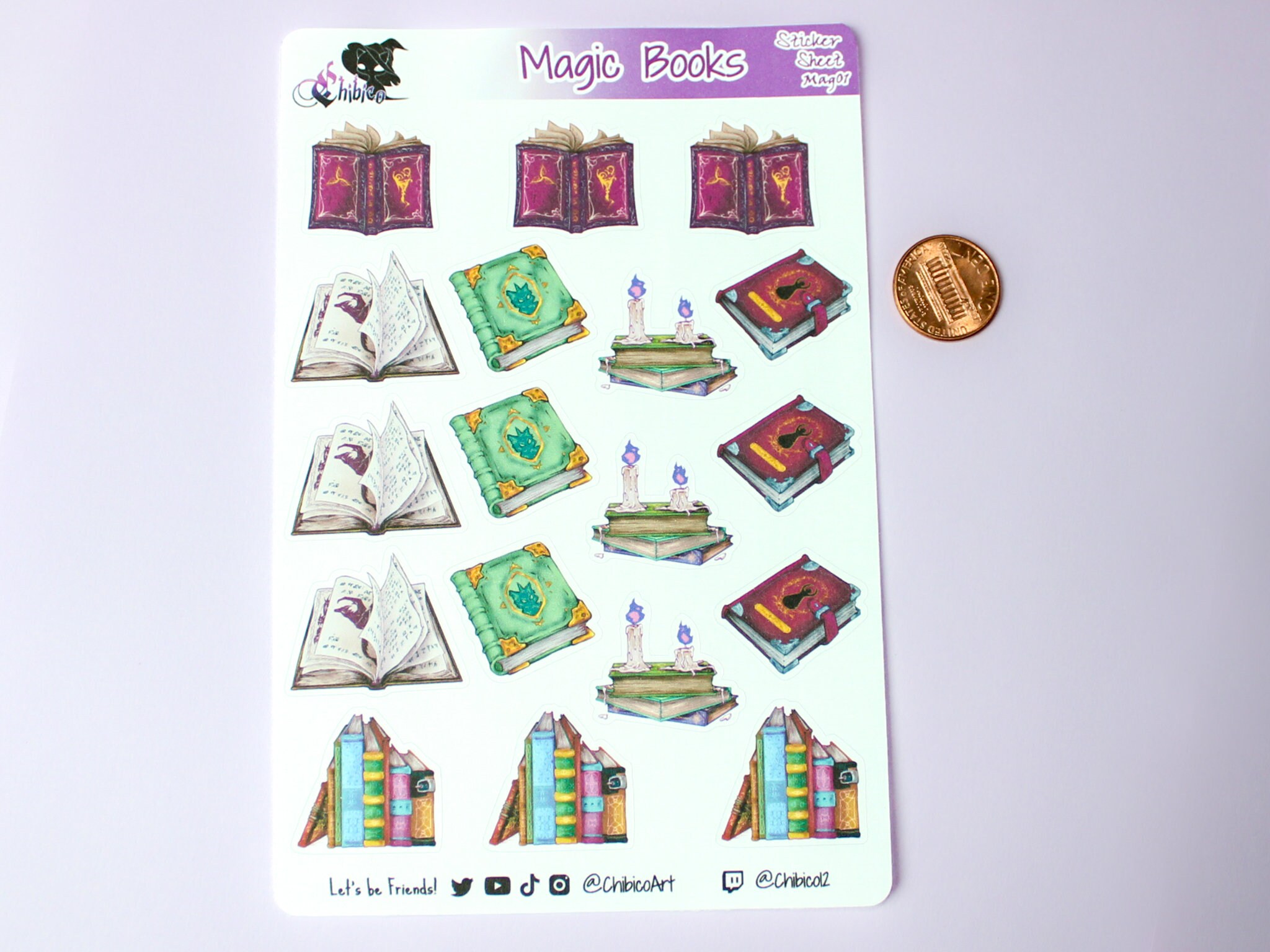 Fantasy Magic Book Stickers Dark Magic Decorative Sticker - Etsy