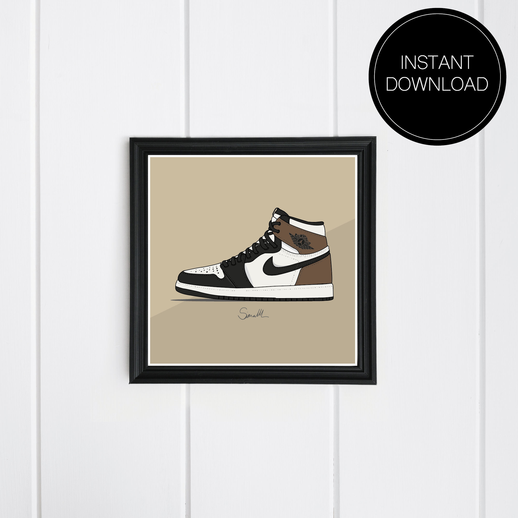 Jordan 1 Mocha Digital Print - Etsy
