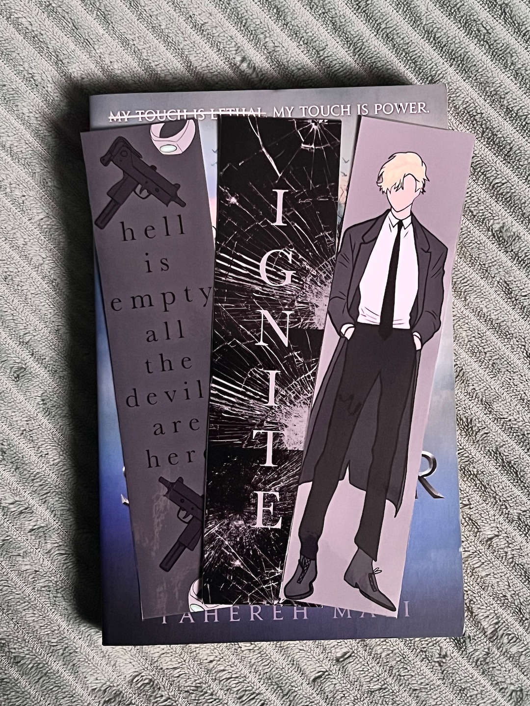 Three Aaron Warner Bookmarks, Shatter Me, Ignite Me, Bookmark Sets ...