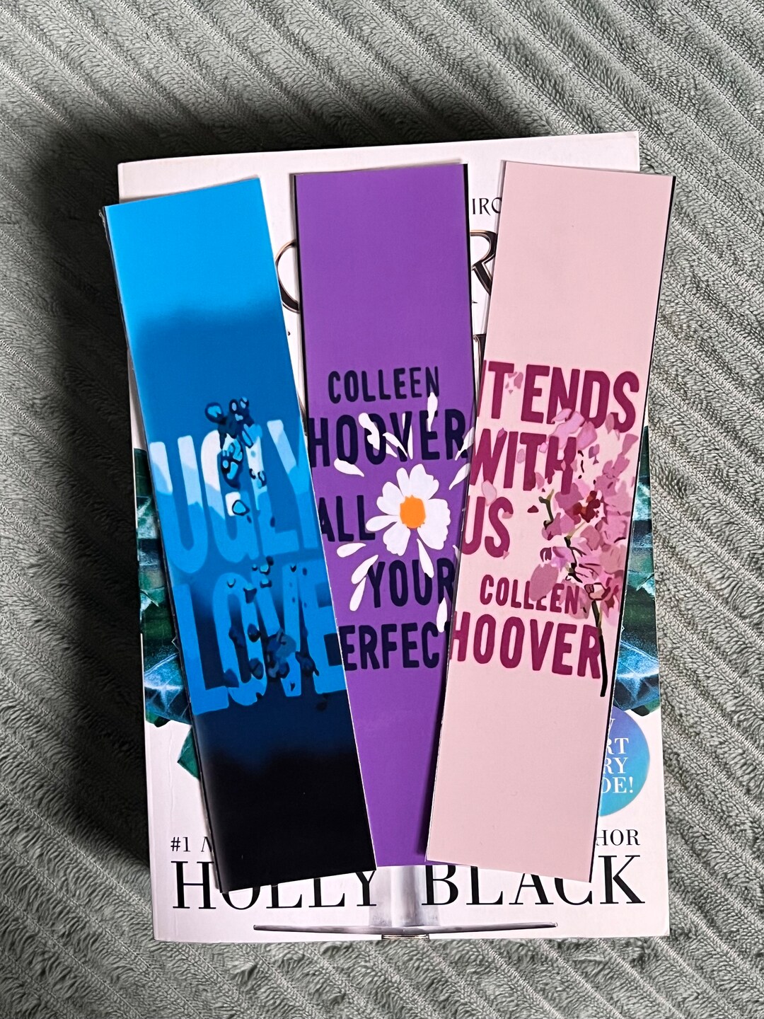 Three Colleen Hoover Inspired Bookmarks, Ugly Love, It Ends With Us ...