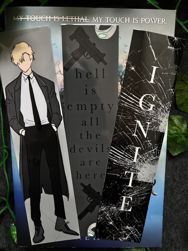 Three Aaron Warner Bookmarks Shatter Me Ignite Me Bookmark - Etsy UK